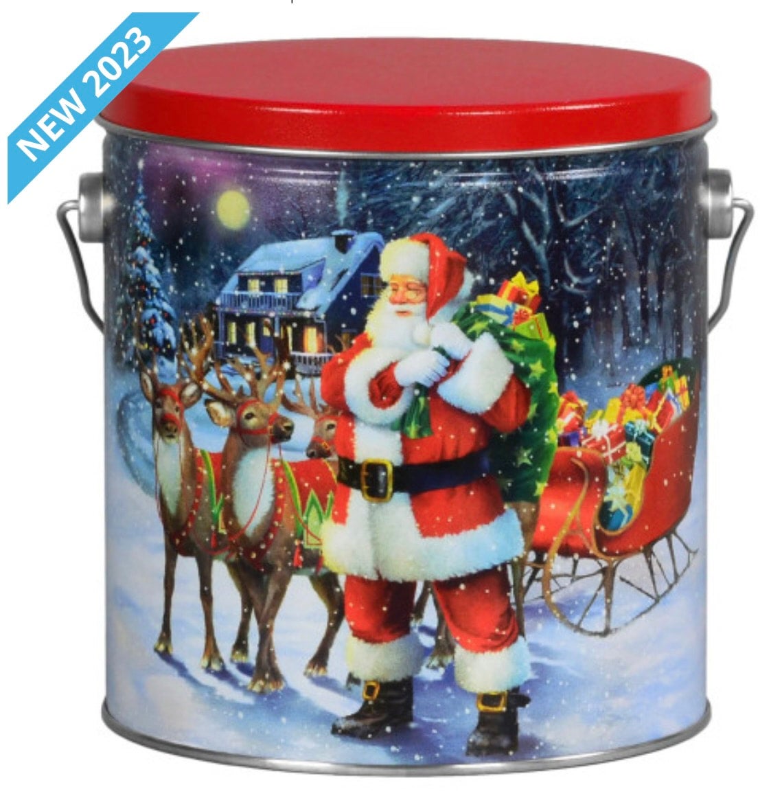 1 Gallon Tin Santa with Reindeer | Sign up for Exclusive Offers and ...